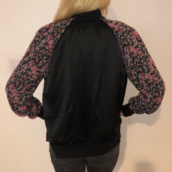 Coach | Jackets & Coats | Coach Raglan Varsity Jacket Floral Color ...